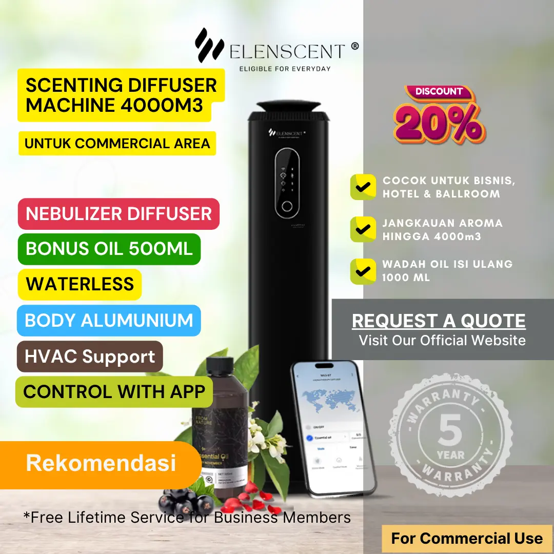 Elenscent Scenting Diffuser Machine Coverage 4000m3 Pengharum Ruangan ...